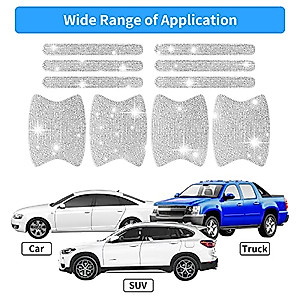 Vaincre Bling Car Door Handle Protector 10PCS Rhinestone Car Door Handle Scratch Protector, Bling Car Accessories Fit Most Cars, Vehicles, Car Side Rearview Mirror