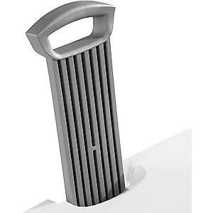 JjoiAs 135 Liter Ultra Wheeled Design Clothes Laundry Basket, Mind Reader Basket Collection，20 1/8" x 15 3/8" x 26 3/4" Capacity, Laundry Hamper White Lid & Base w/Plastic Handle & Wheels