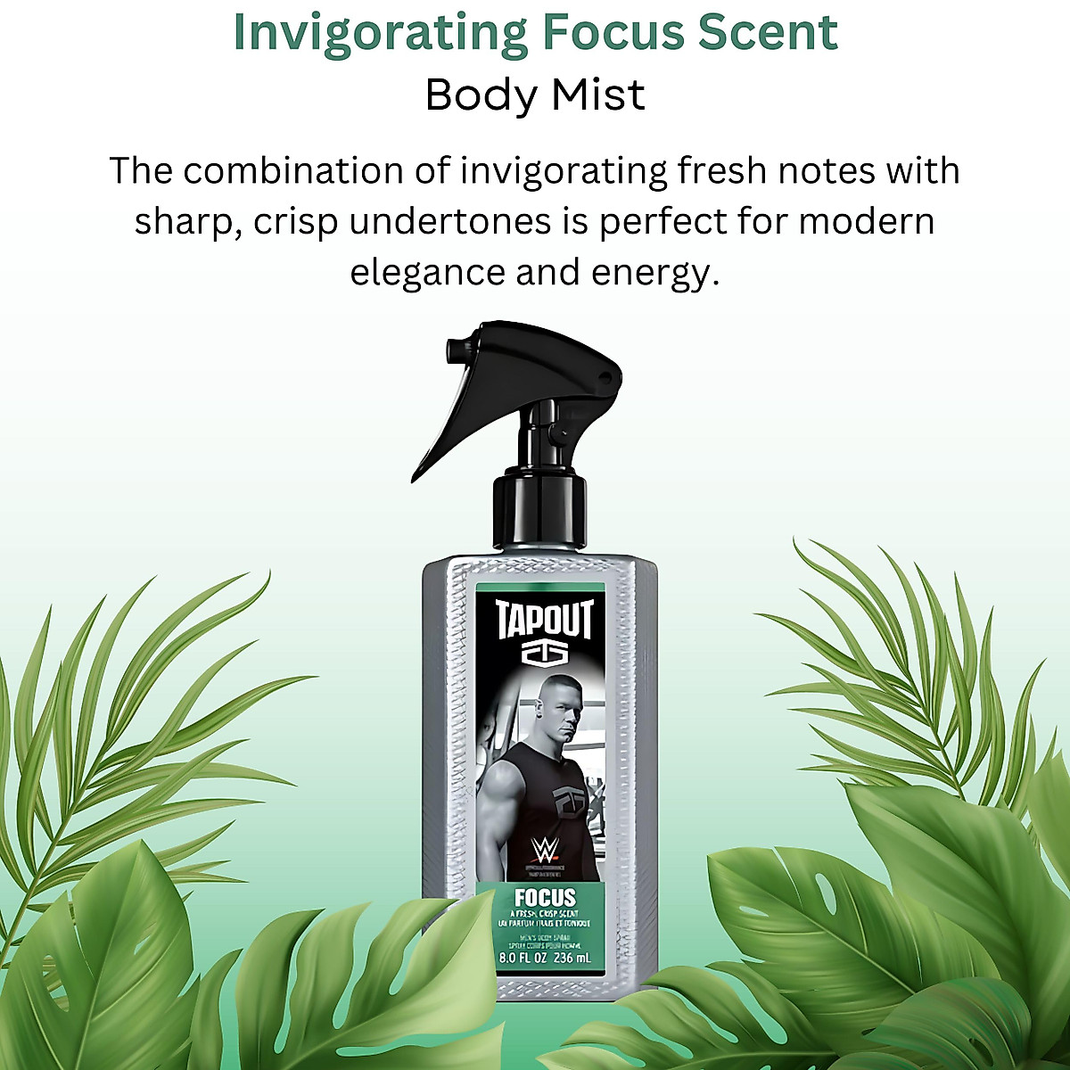 Tapout Focus Body Spray Perfume for Men – Refreshing Fragrance, 8 oz