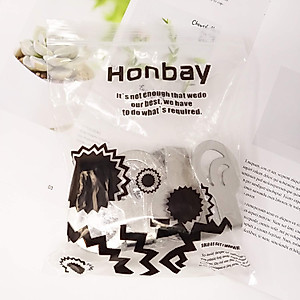 Honbay 4PCS Stainless Steel Silver Thickened Strong Cloth Clip,Tablecloth Clamp Holder, Table Cover Clamps,Table Cloth Holders, Table Cloth Clips Holders for Outdoor and Indoor (Moon)