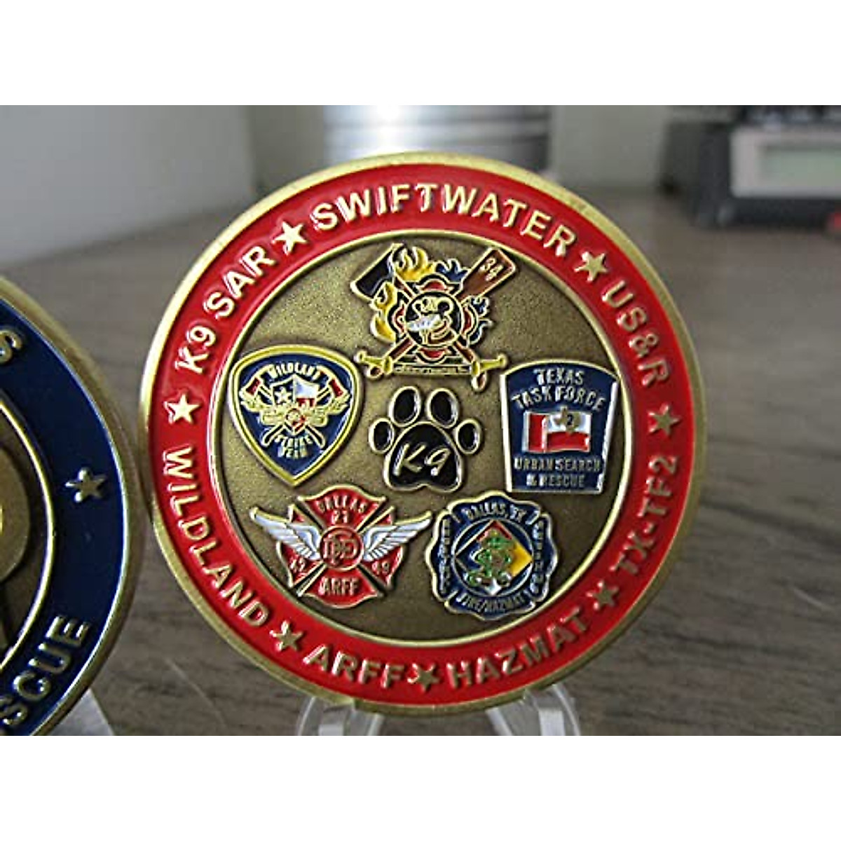 Dallas Fire Department Special Operations k9 Hazmat Swiftwater WildlandChallenge Coin