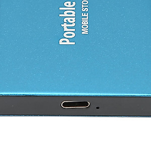 External Hard Drive, Portable Hard Drive SSD Storage Type C for PC, Desktop, Laptop, Compatible for OS X, for Windows 10 8 7 XP, for Linux(Blue 128GB)