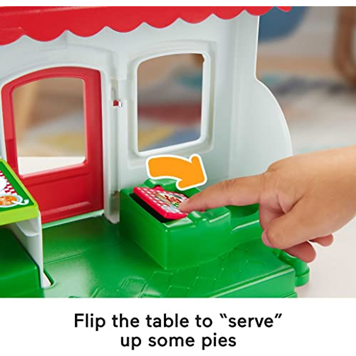 Fisher-Price Little People Toddler Playset We Deliver Pizza Place Toy Restaurant with Figures & Accessories for Ages 1+ Years