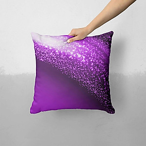 iiRov Shower of Purple Rain - Custom Decorative Home Decor Indoor or Outdoor Throw Pillow Cover for Sofa, Bed or Couch Cushion (Pillow CASE Cover ONLY)