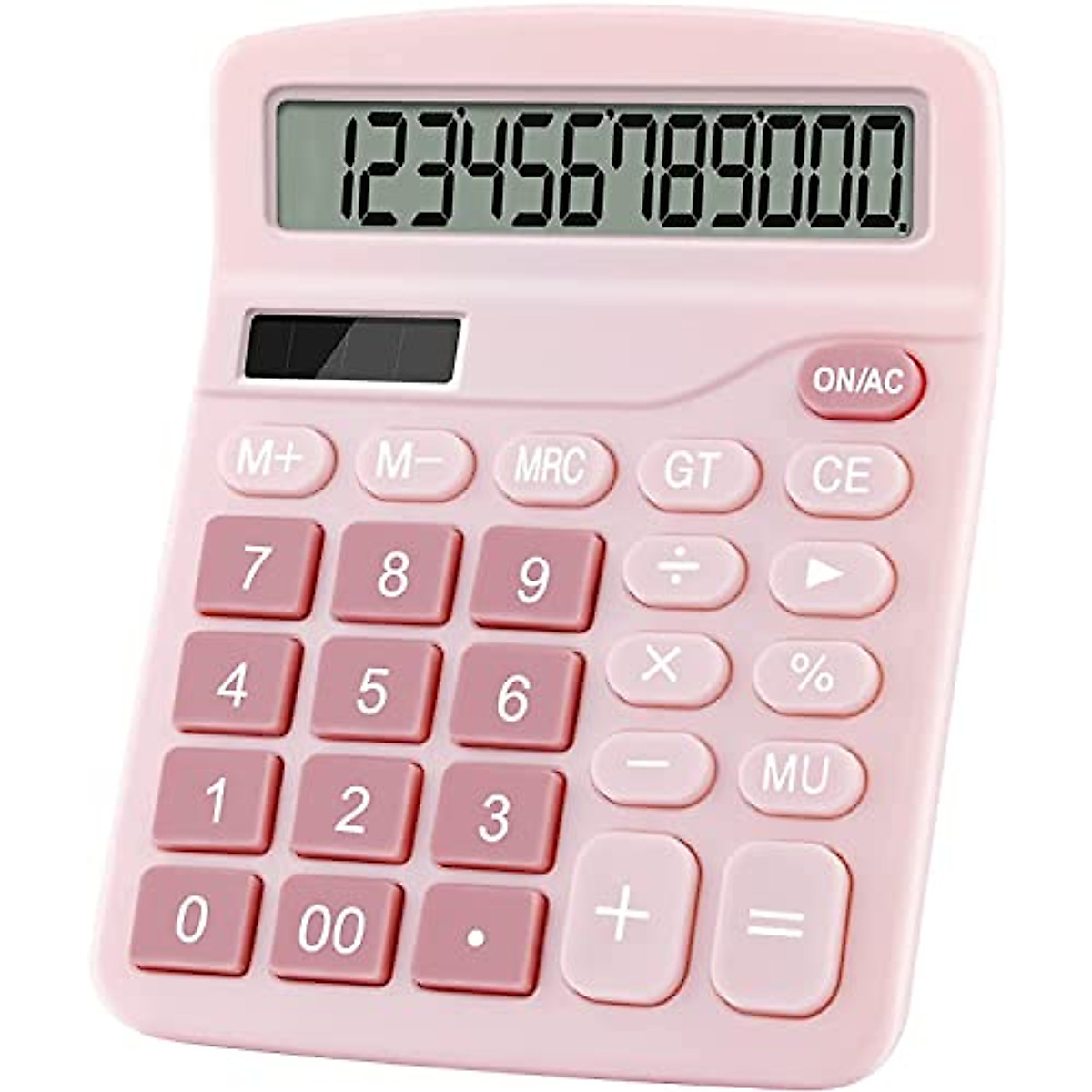 KOFFNIA Basic Desktop Calculator with Big Button Large Display (Pink)