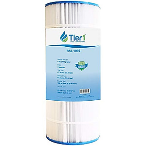 Tier1 Pool & Spa Filter Cartridge | Replacement for Pentair R173215, Clean & Clear 100, Pleatco PAP100-4, Unicel C-9410, FC-0686 and More | 100 sq ft Pleated Fabric Filter Media