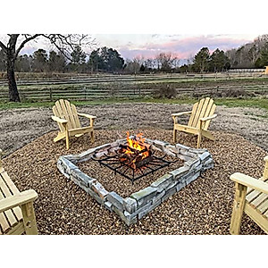 SteelFreak Heavy Duty Square Wheel Fire Pit Grate - Made in The USA (24 x 24 Inch)