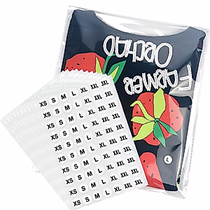 PigPotParty 100PCS 10"x13" Clear Plastic Cellophane Shirts Bags with Clothing Size Stickers, Resealable Self Seal Adhesive Bags for Jeans, Hoodies, Sweater, T-Shirt, Dress, Gift Packaging on Retail