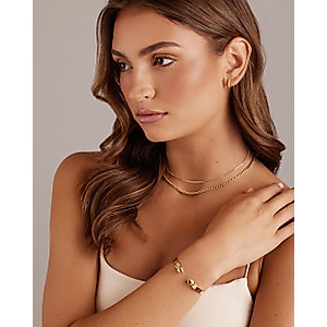 PAVOI Stainless Steel Bangle Bracelets for Women | I Am Enough Inspirational Engraved Adjustable Mantra Cuff Bangle | Personalized Gift for Her Mom Sister | Birthday Gifts for Women