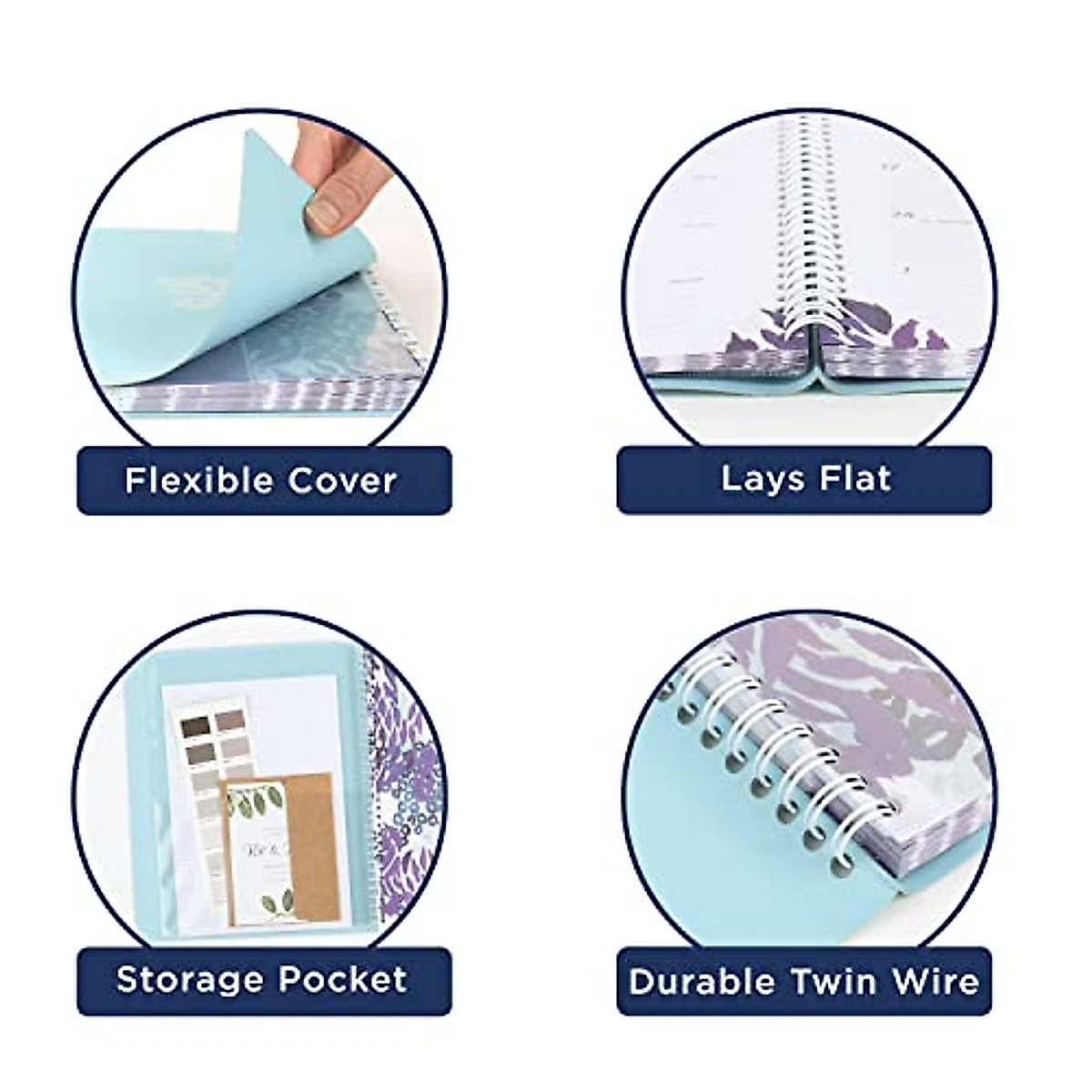 AT-A-GLANCE 2023 Weekly & Monthly Planner, 8-1/2" x 11", Large, Wild Washes Teal (523-905)