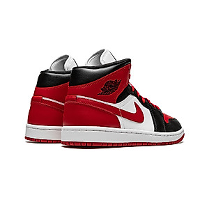 Nike Jordan Womens Air Jordan 1 Mid BQ6472 079 Bred Toe - Size 7.5W, Black/Red