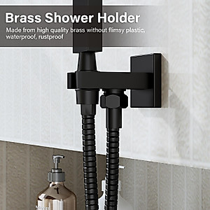 Gabrylly Shower System, Black Shower Faucet Set with 10" Rain Shower head and Handle Set, All Metal Shower Heads with Handheld Spray Combo, Wall Mounted Shower Fixtures with Shower Valve, Matte Black