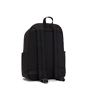 Kipling Women's Bennett, Lightweight, Minimal, Nylon Laptop Backpack, Black Tonal, 12''L x 15''H x 6.25''D
