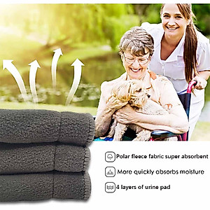 3 Pack Adult Cloth Diapers with Oversized Diaper Inserts, TPU Waterproof Nappy Reusable Washable Elderly Incontinence Care Protection Nappies Underwear for Men or Women, Waist 35.4-47.2Inches (L)