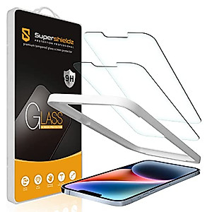 Supershieldz (2 Pack) Designed for iPhone 13 Pro Max/iPhone 14 Plus (6.7 inch) Tempered Glass Screen Protector with (Easy Installation Tray) Anti Scratch, Bubble Free