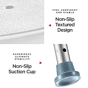 Shower Chair - with Back Scrubber & Additional Sponge - Tool Free Shower Chair for Elderly - with 8 Adjustable Heights - Portable Anti Slip Bath Chair for Elderly