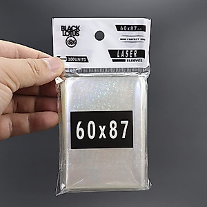 Black Lotus 100pcsLot Little Star Laser Flashing Card Sleeves Trading Cards Shield Magic Card Protector Holographic Foil Protective Cover 61x88mm