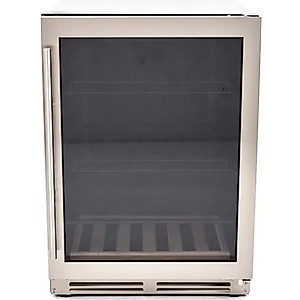 Avanti BCF54S3S Beverage Cooler with Glass Door 126 Can Mini Refrigerator with Lock for Beer Soda Water Wine with Digital Temperature Control, 5.8 cu. ft, Black