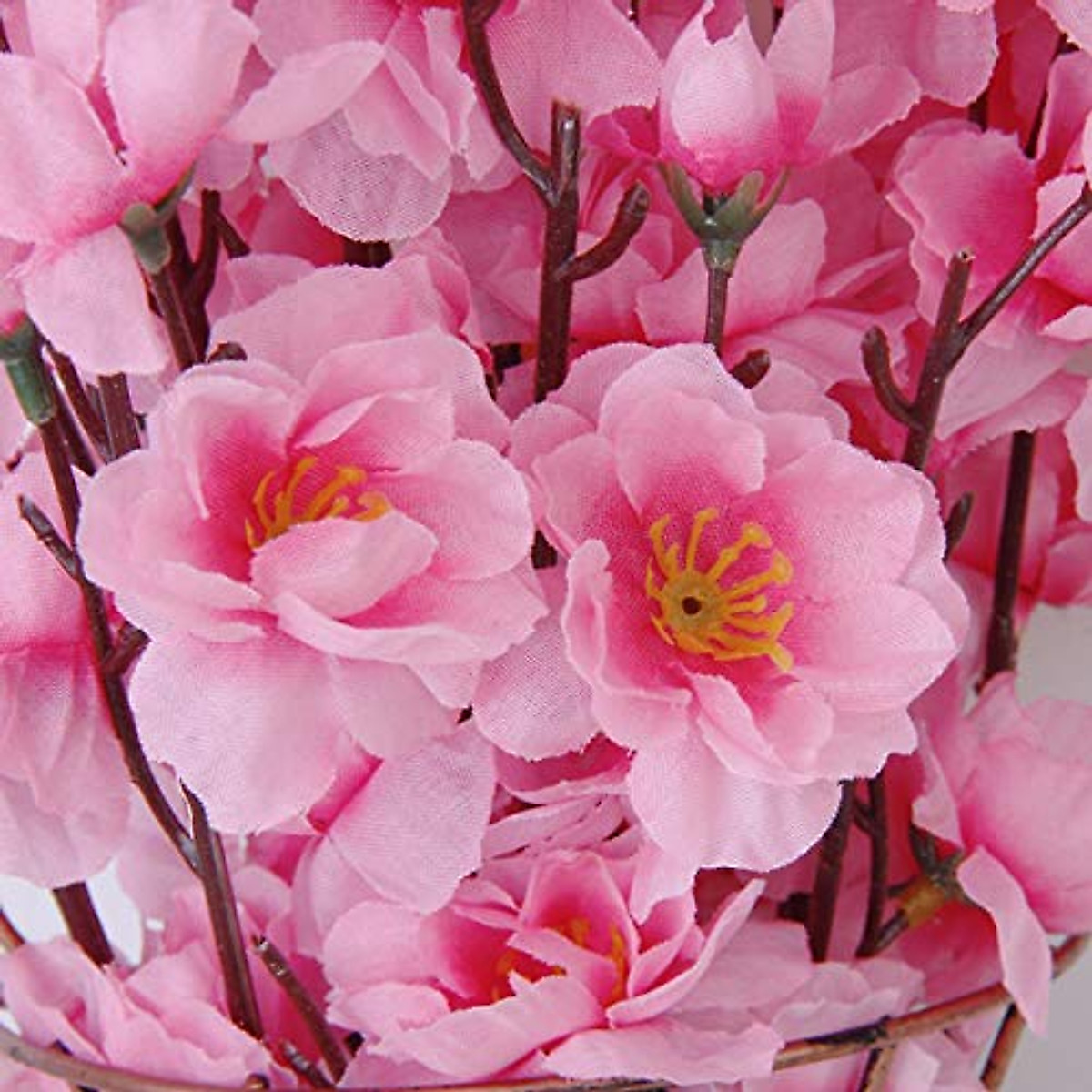 DOITOOL 6pcs Peach Flower Bouquet Flower Hanging Vine Cherry Blossom Tree Stems Fake Cherry Blossoms Artifical Flowers Flowers Decorative Flowers Pink Vase Household Bride Fake Plant
