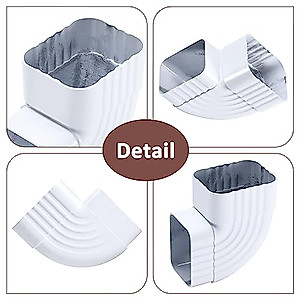 VYH Gutter Elbows 2x3,90 Degree Gutter Elbow, Downspout Elbow, 90 Gutter Elbow，Roofing Gutter Downspout Elbows (Style A)