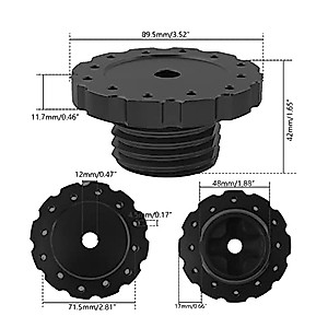 Gugxiom Game Steering Wheel Adapter Aluminum, Steering Wheel Adapter Quick Release Replacement, Steering Boss Steering Wheel Plate Adapter, Fits Thrustmaster T500 / T300 / TS/TX (Black)