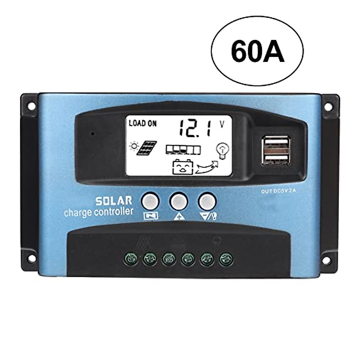 Solar Charge Controller 12V,40/50/60/100A Solar Charge Controller Dual USB LCD Display 12V 24V Solar Charge Regulator Solar Battery ( 60A) Mppt mppt Solar Charge Controller