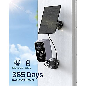 IHOXTX Security Cameras Wireless Outdoor, Flood Light Solar Cameras for Home Security, Home Camera with Color Night Vision, PIR Detection, 2-Way Talk, IP66 Waterproof, SD Card/Cloud Storage (Gray)