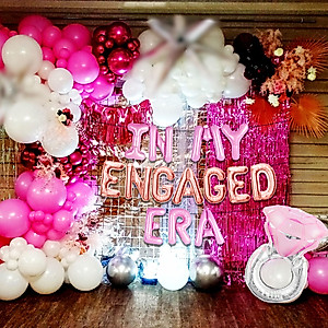 JeVenis In My Engaged Era Banner Balloons Bachelorette Party Decoration Bridal Shower Supplies Engagement Decoration pink bachelorette party decorations