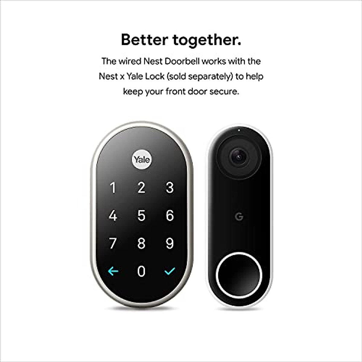 Google indoor Nest Video Doorbell Camera 720p Wired (Renewed)