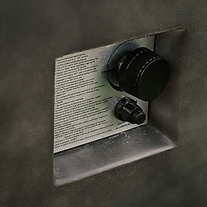 XBrand MgO & Metal 40,000 BTU Outdoor Propane Gas Smokeless Square Fire Pit Table with Volcanic Rocks & Rain Cover, 30 inch Wide, Gray