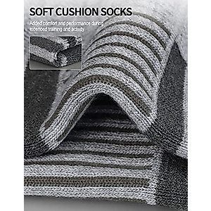 Airacker Ankle Athletic Running Socks Cushioned Breathable Low Cut Sports Tab Socks for Men and Women (6 Pairs)