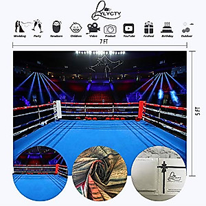 LYLYCTY 7x5ft Photography Backdrops for Boys Birthday Party Boxing Ring Backgrounds Dorm Decorations Backdrop for Men Portrait Backdrops Photo Booth Props BJZYLY6