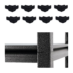 EMALPE Whalen Post Insert Corner Connector for Shelving Costco (8 Units), Black