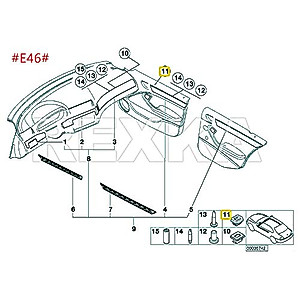 Rexka 20pcs Interior Trim Moulding Door Retainer Trim Finisher Clips E46 E90 E91 X5 Compatible with BMW E46 E90 E91 E92 320i 323i 325i 328i 330i M3 X5 E53 07149158194