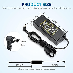 19V AC Adapter Power Cord for Samsung 32" Class UN32 J4000 J4500 J5205 J5003 J525D UN32J4000AF UN32J5205AF UN32J525DAF UN32J5003AF UN32J400DAF HDTV Monitor LED TV Adapter