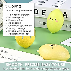 CINBOS White Out Correction Tape, Cute Aesthetic Kawaii White Out for School Office, Japanese Office Supplies and Stationery, 3 PCS(CS-07)