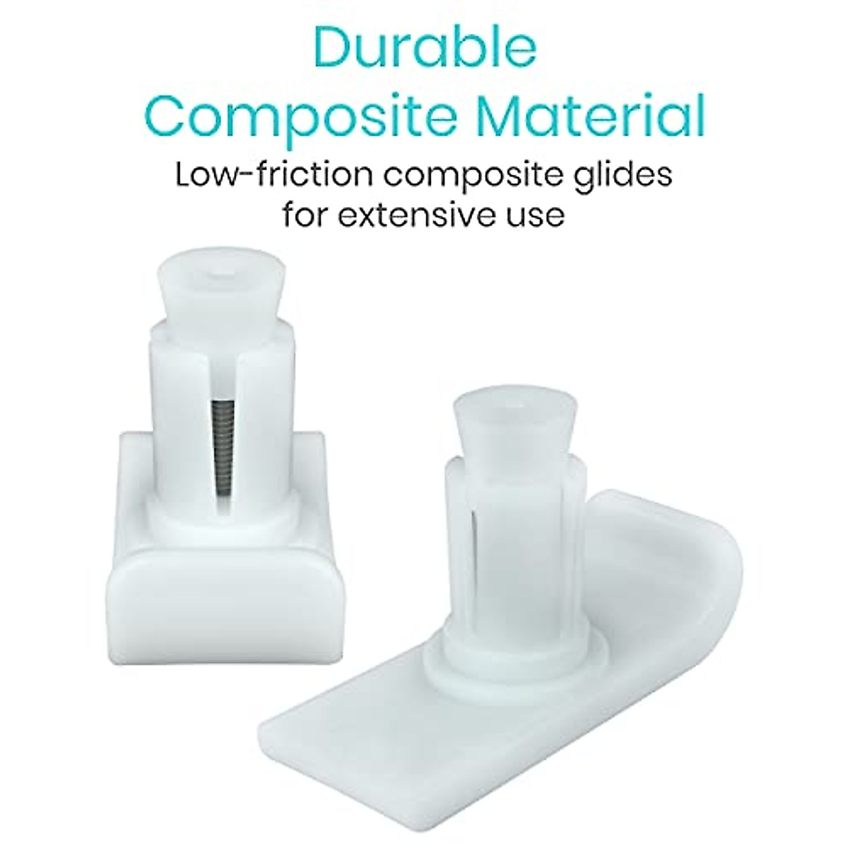 Vive Walker Ski Glides & Covers 4 PCS - Tennis Ball Accessories Sliders for Seniors, Universal, Heavy Duty - Precut Medical Folding Rolling Slider Replacement Feet Coaster Cap Gliders, Durable