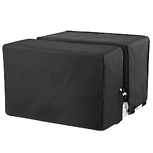 600D Outdoor Air Conditioner Covers and Indoor Air Conditioner Cover for U-Shaped Window Air Conditioner Unit, with Adjustable Hook and Loop Straps, Full Coverage and Dust-Proof Waterproof, Washable