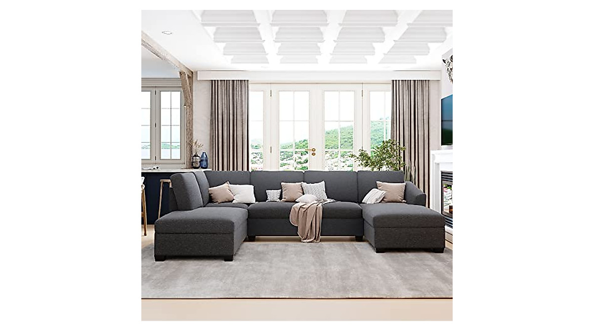 JSKJ U-Shape Sectional Sofa - Modern Comfort for 4
