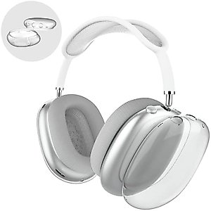 Foweroty Case Cover for AirPods Max, Soft TPU Clear Anti-Scratch Protective Cover for AirPod Max, Transparent Accessories Skin Protector for Airpods Max Headphones (Clear)