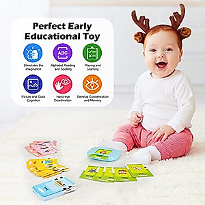Ednzion Toddler Toys Age 2-4, Autism Sensory Toys for Autistic Children, Educational Learning Toys for 1 2 3 Year Old Boys and Girls, Speech Therapy Toys, 224 Sight Words Talking Flash Cards