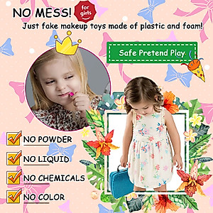 Pretend Makeup for Toddlers, Play Makeup for Little Girls, Fake Makeup for Kids, Toddler Makeup Play Set, Pretend Play, Birthday Gifts for 3 4 5 Year Old Girls, Girl Toys Age 3 4 5 6 (Not Real Makeup)