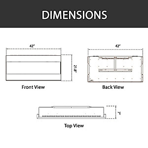 Hanover Fireside 42 In. Recessed/Wall-Mounted Electric Fireplace with Logs and LED Color-Changing Display, White