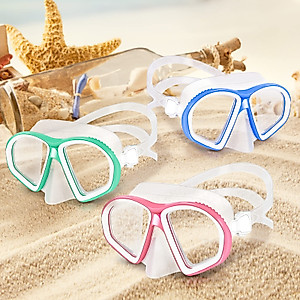 Supertrip Kids Swim Goggles, Swim Mask with Nose Cover, Tempered Glass Snorkel Diving Mask for Youth Boys Girls Age 6-14