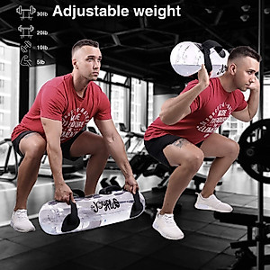 JOYPLUS Aqua Bag Sandbag Alternative - Adjustable Aqua Bag and Power Bag with Water - Core and Balance Trainer - Portable Stability Fitness & Full Body Workout Equipment,Cylinder,MAX Weight 44LB