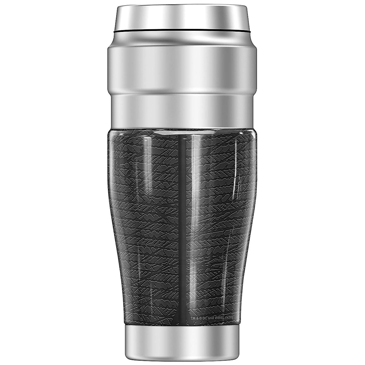 THERMOS Justice League Movie Batman Chest Logo, STAINLESS KING Stainless Steel Travel Tumbler, Vacuum insulated & Double Wall, 16oz