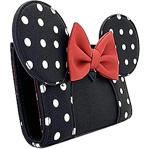 Loungefly x Disney Minnie Mouse Polka Dot Cosplay Flap Wallet (One Size, Black/White/Red)