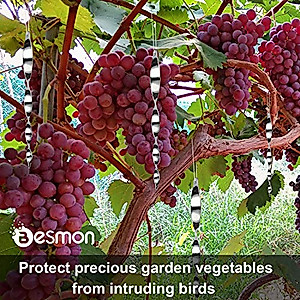 Besmon Woodpecker Bird Scare Devices，Reflective Scare Rods Control Device to Keep Birds Away from Patio Pool（Christmas Reflective Strip Hanging Home as Decoration） (30PCS)