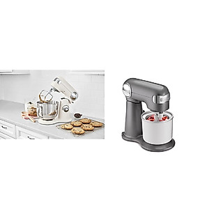 Cuisinart SM-50CRM Precision Master 5.5-Quart 12-Speed Stand Mixer, Coconut Cream & Fresh Fruit & Ice Cream Maker Attachment, White