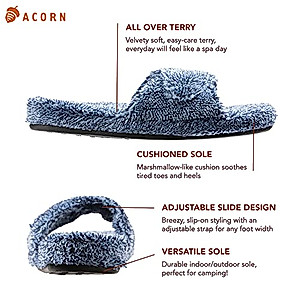 Acorn Women's Spa Slide Slipper, Powder Blue, 5-6